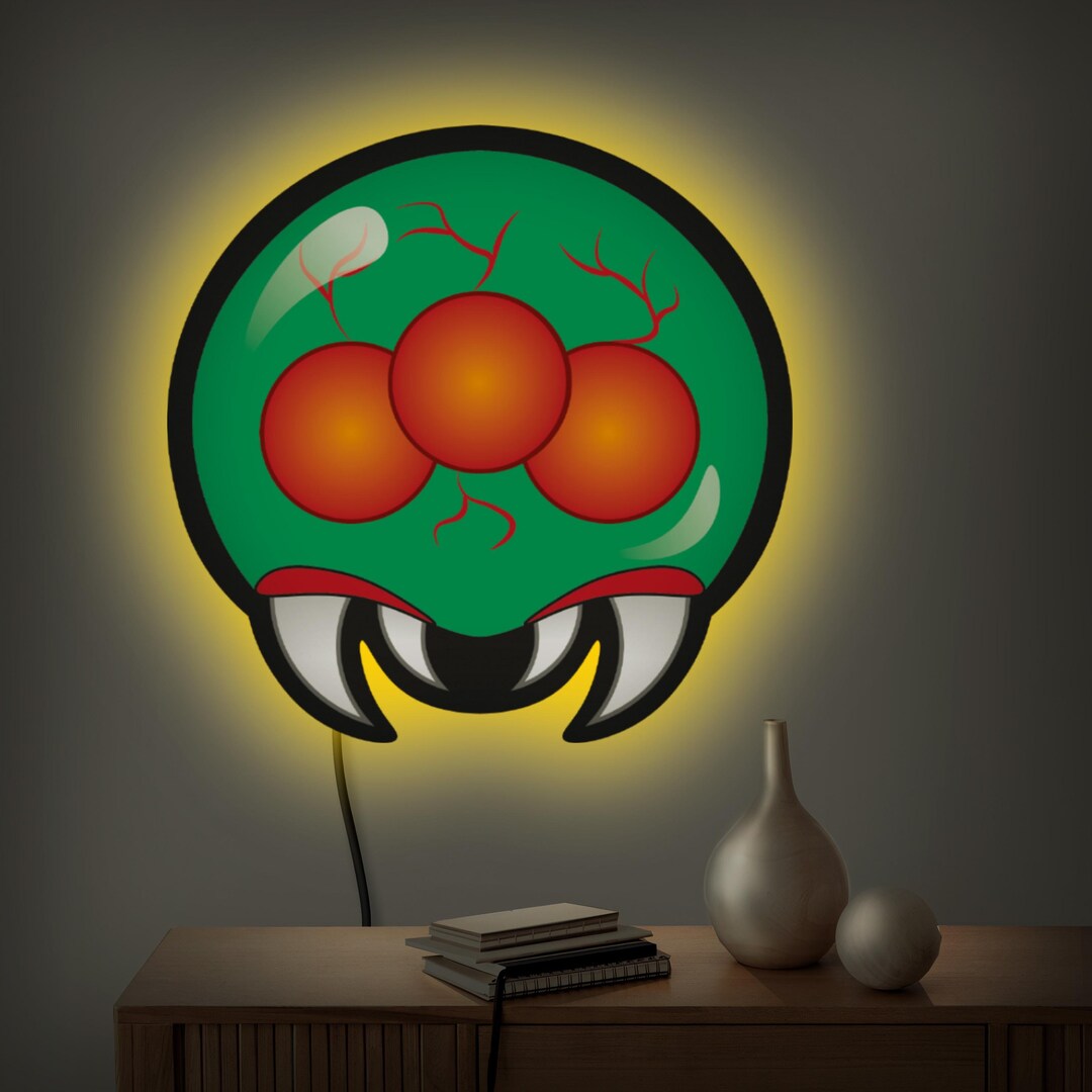 Metroid Neon Sign, Metroid Monster Led Sign, Metroid Alien Neon Sign ...