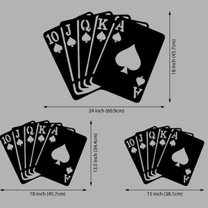 Poker Cards Wall Decor, Poker Lamp, Poker Led Sign, Straight Flush Wall ...