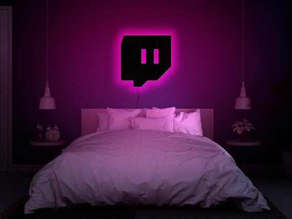 Twitch light Twitch neon sign Twitch led sign Twitch logo | Etsy
