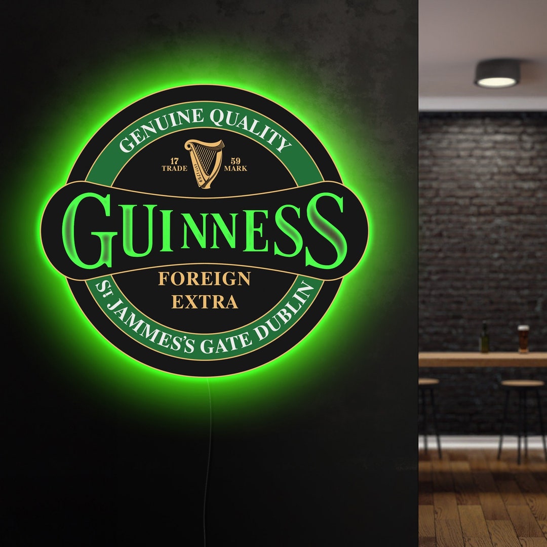 Guinness Neon Sign, Guinness Led Sign, Guinness Light Sign, Guinness ...