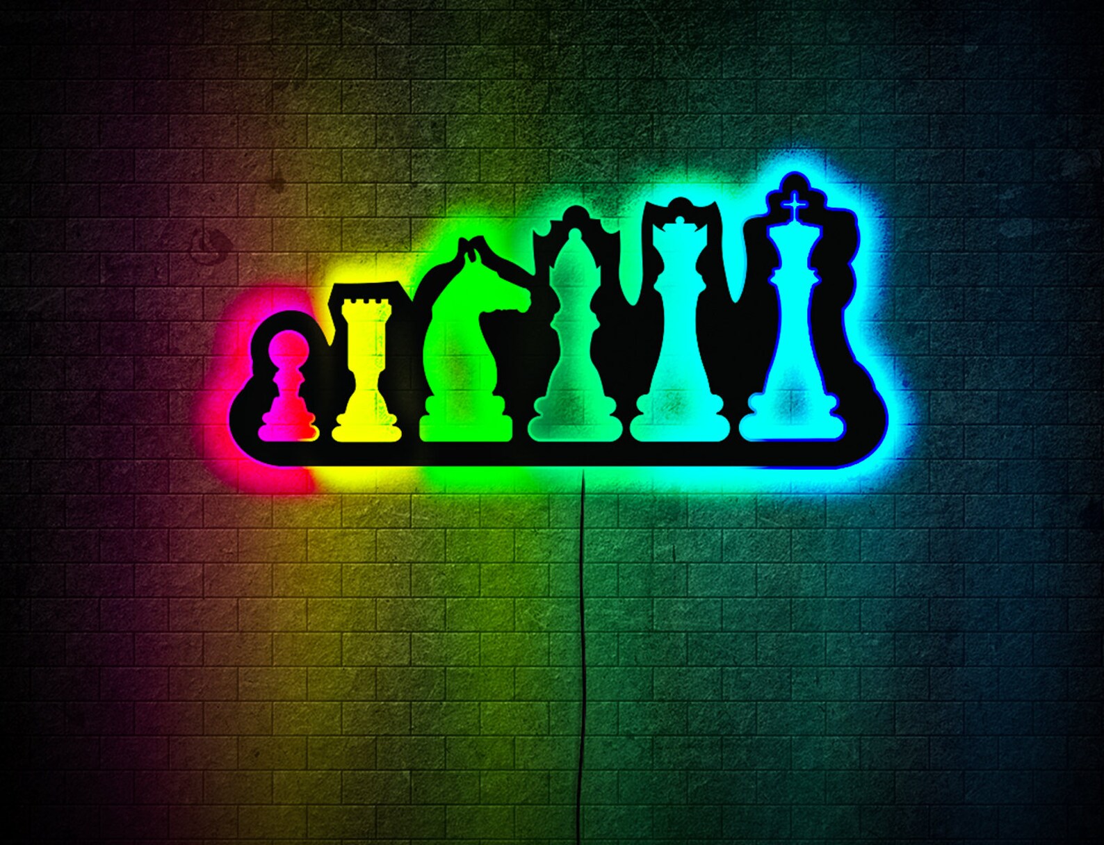 Chess Neon Sign, Chess Wall Art, Chess Wall Decor, Chess Signs, Chess ...