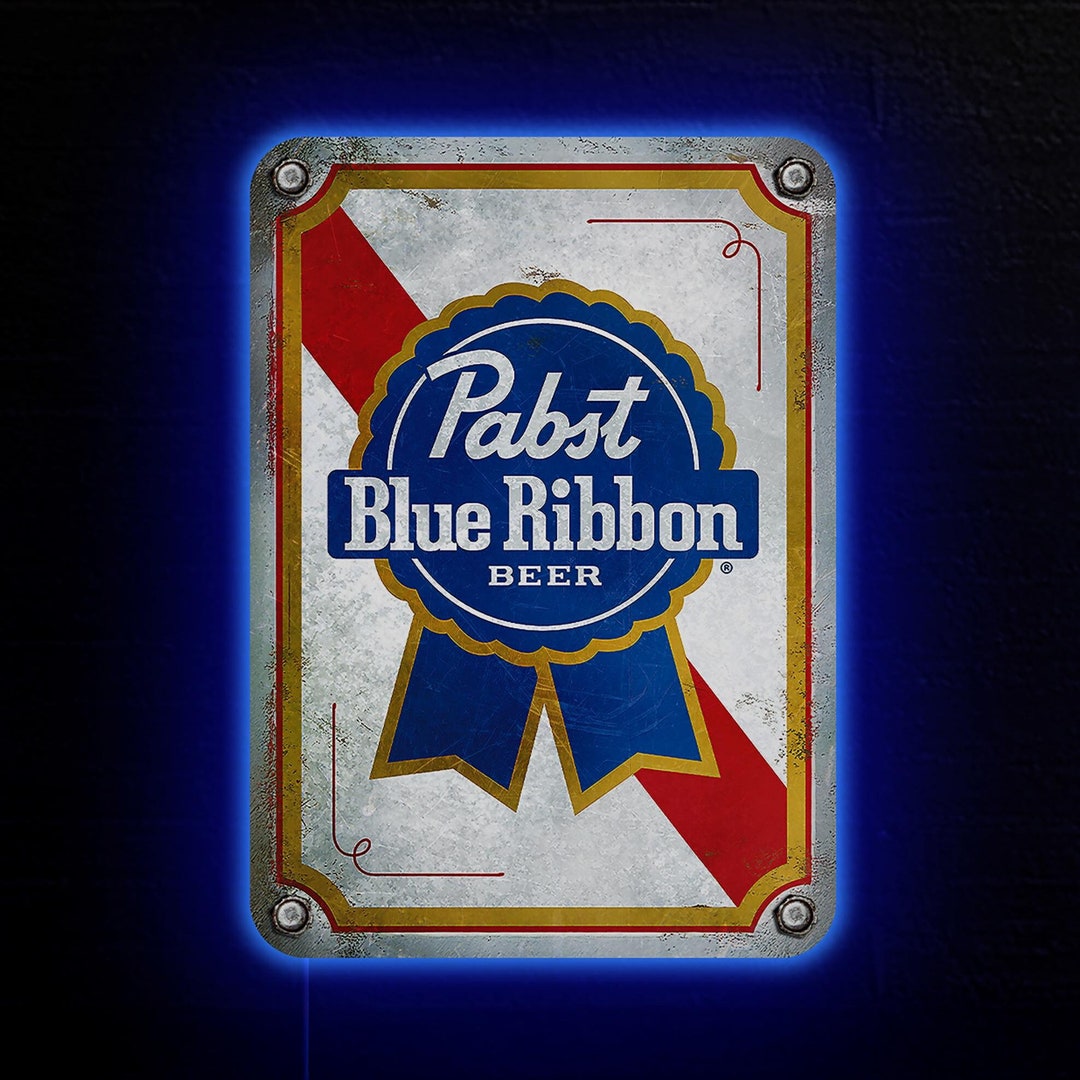 Pabst Blue Ribbon Neon Sign, Pabst Blue Ribbon Logo Sign, Beer Neon ...