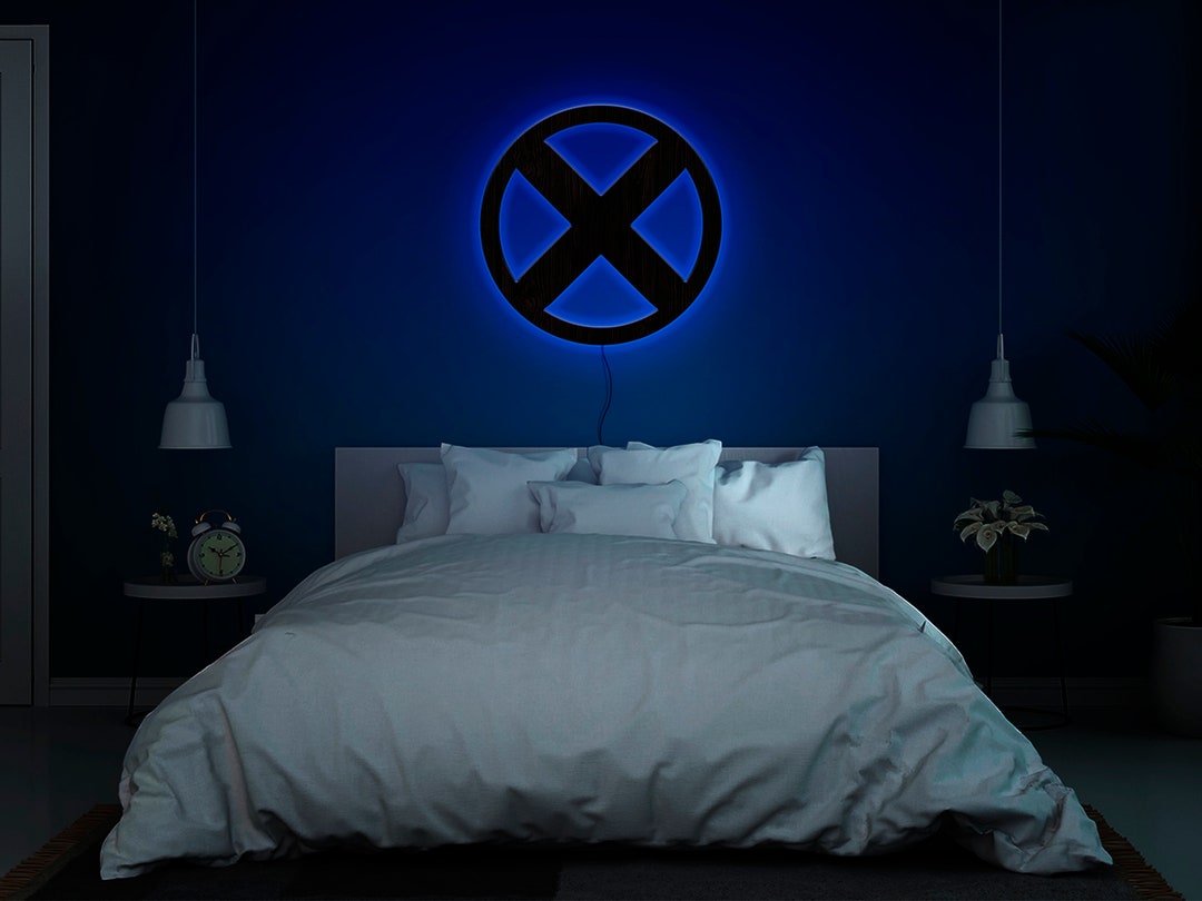 Lighted X Man Wall Sign, Superhero LED Sign, Superhero LED Light ...