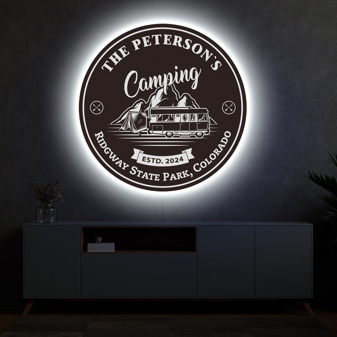 Custom Camping Neon Sign, Camping Led Sign, Family Camping Sign ...