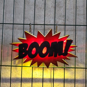 Boom Led Sign, Boom Led Light, Boom Neon Sign, Led Sign, Led Light ...
