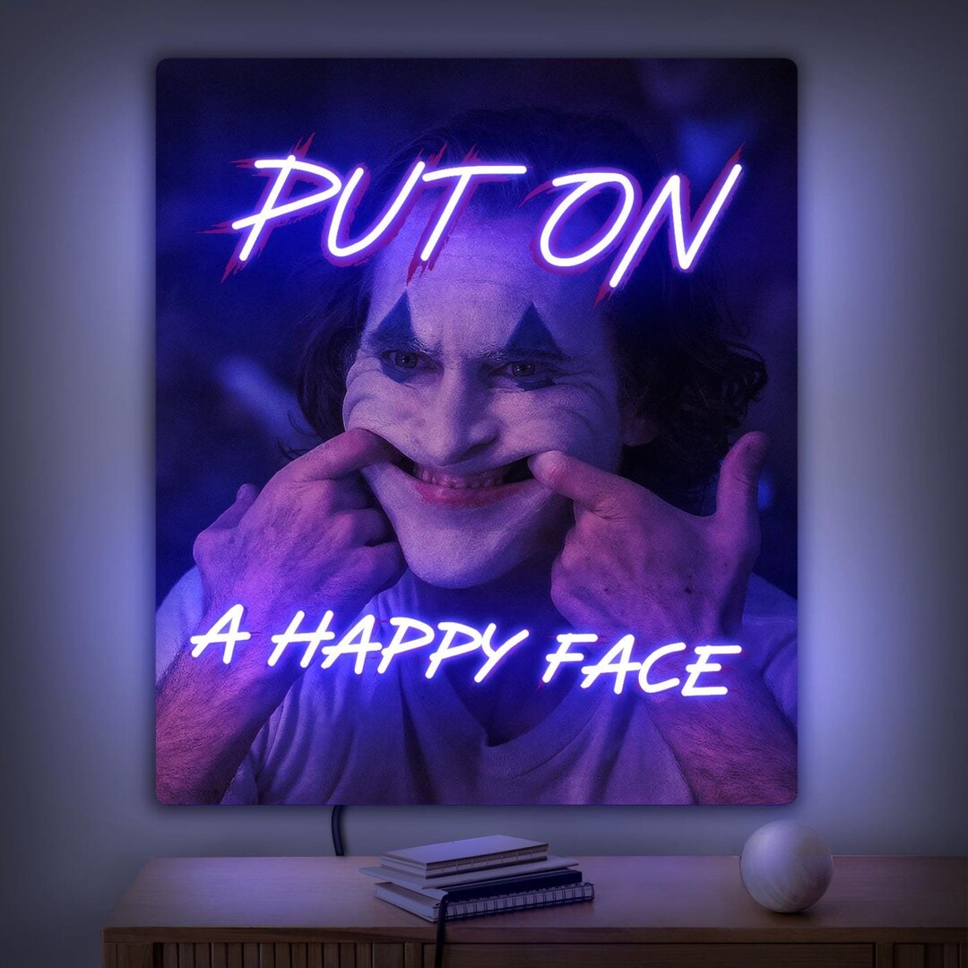 Joker Led Sign, Joker Neon Sign, Joker Pop Art, Joker Artwork, Joker ...