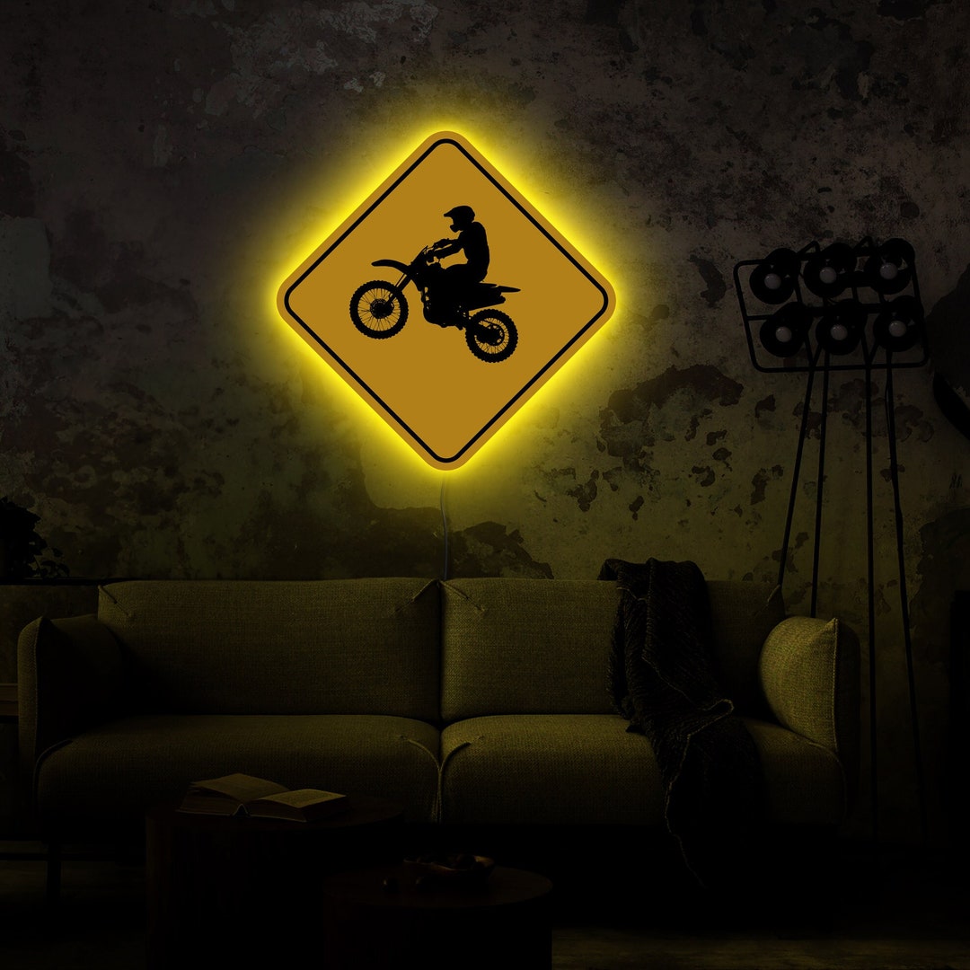 Motorcycle Neon Sign, Motocross Light Sign, Motorcycle Gift, Motocross ...