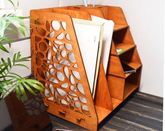 Office File Organizer Wood,office File Holder,file Holder Desk,document ...