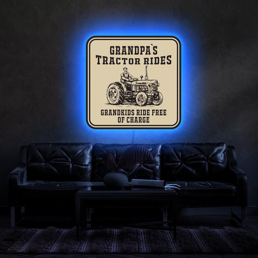 Tractor Neon Sign, Custom Tractor Sign, Personalized Tractor Sign ...
