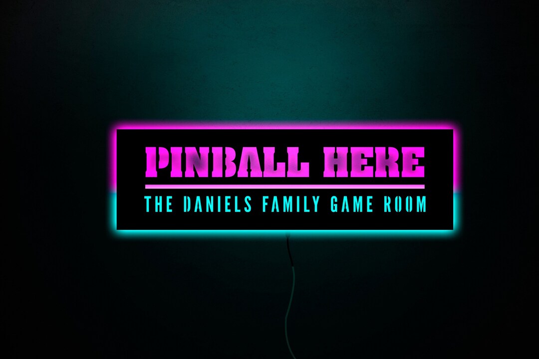 Pinball Neon Sign Pinball Led Sign Pinball Light Pinball - Etsy