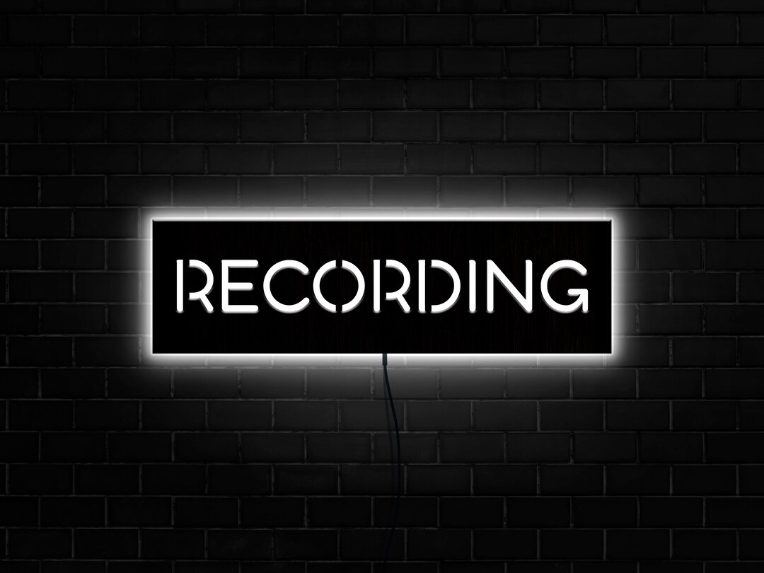 Recording Sign Light, Recording Studio Sign, Recording Light up Sign ...