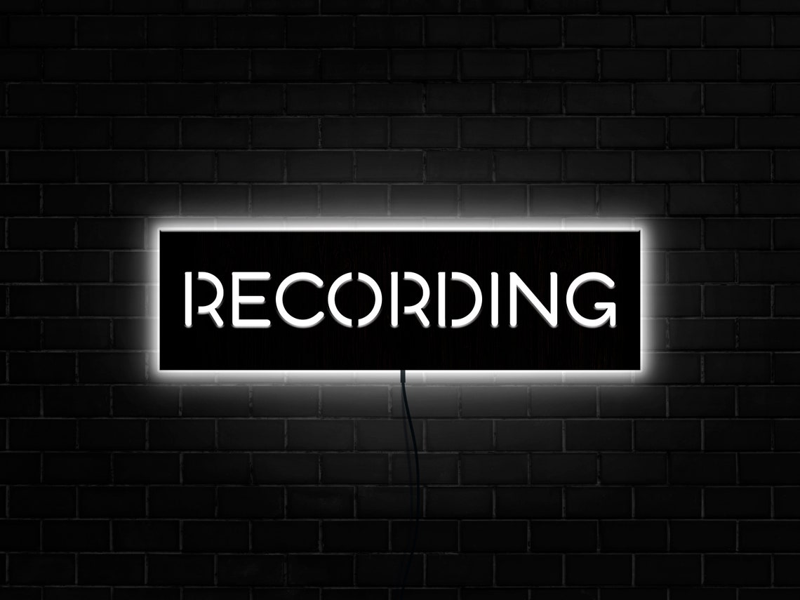 Recording sign light Recording studio sign Recording Light | Etsy