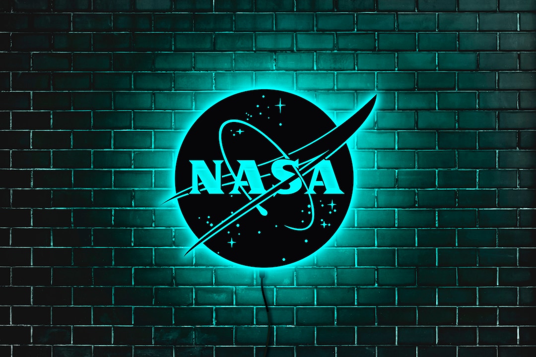 Nasa Neon Sign, Nasa LED Logo, Nasa Wall Light, Nasa Wall Sign, Nasa Lover Gift Idea, Nasa Home ...