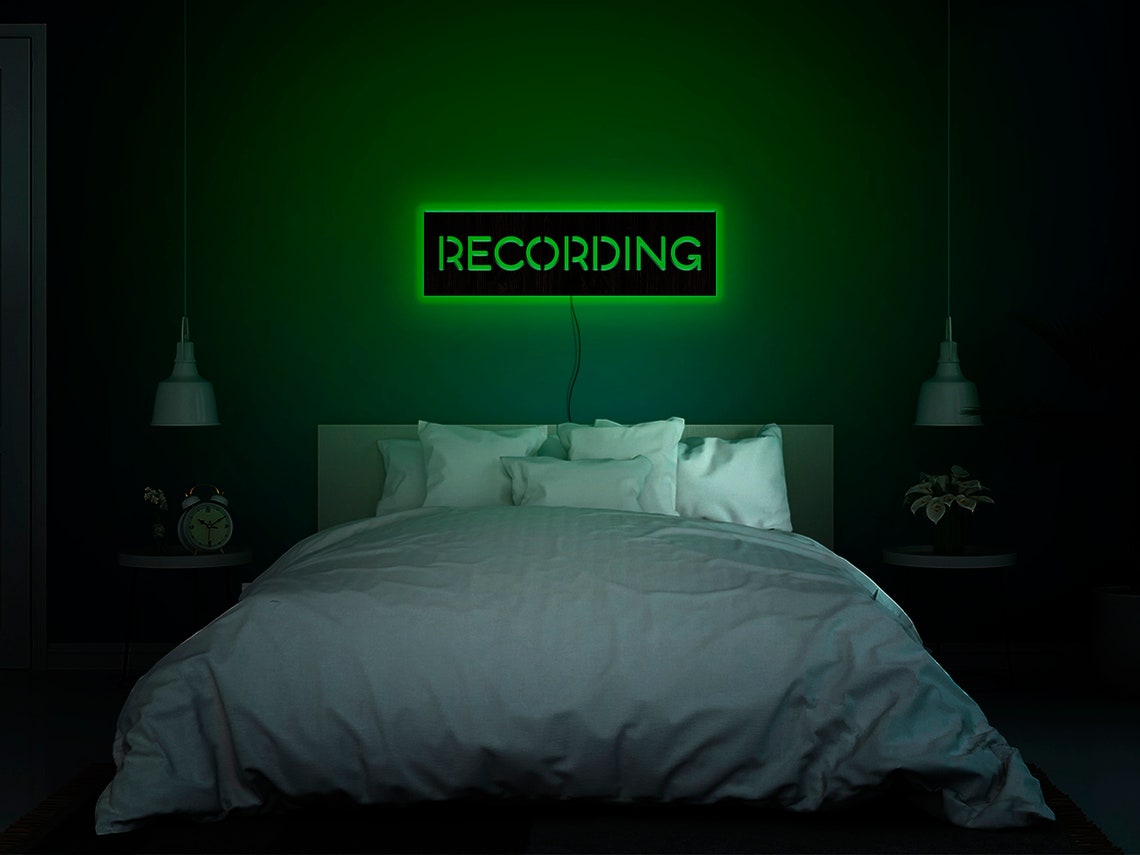 Recording sign light Recording studio sign Recording Light | Etsy