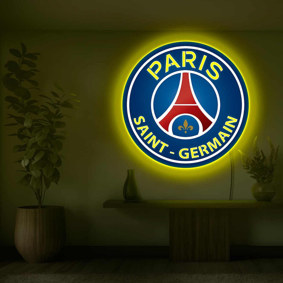 Paris Saint Germain Neon Sign, PSG Led Sign, PSG Logo Sign, Football ...