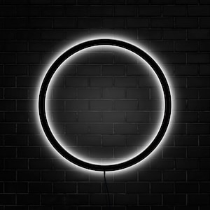 Circle Led Light, Circle Led Neon Sign, Circle Neon Light, Circle Wall ...
