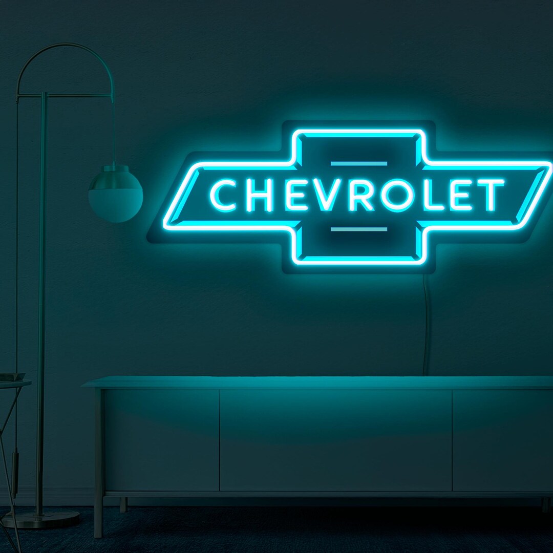 Chevrolet Neon Sign, Chevrolet Led Sign, Chevrolet Logo, Chevrolet ...