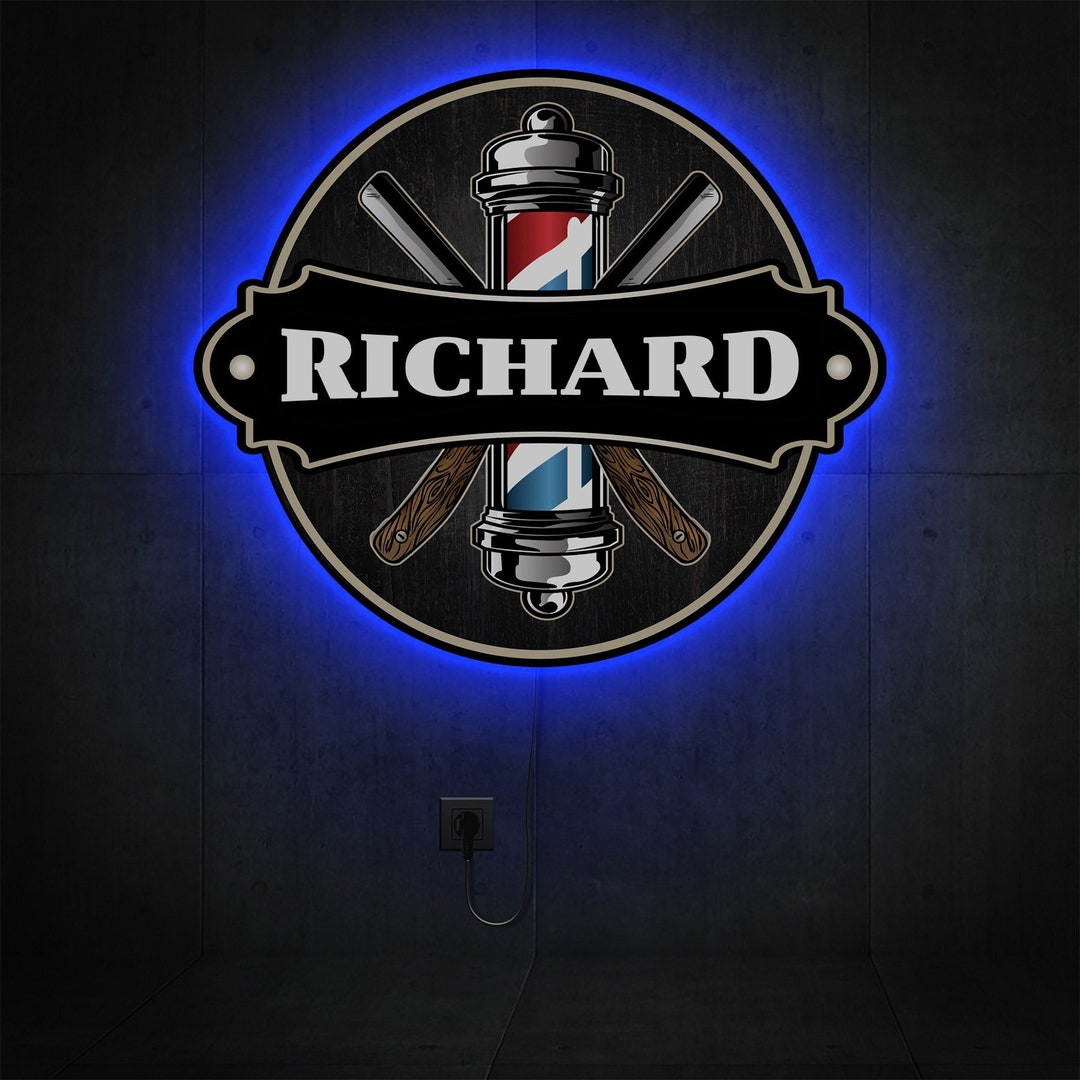 Custom Barbershop Neon Sign, Barber Shop Neon Sign, Personalized ...