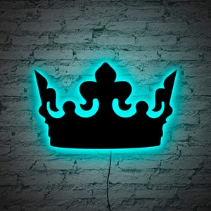 Crown Led Sign, Crown Led Light, Crown Neon Sign, Crown Night Light ...