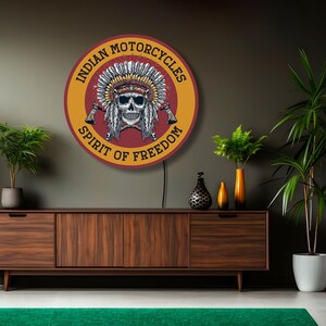 Indian Motorcycle Neon Sign, Indian Motorcycle Logo, Indian Motorcycle ...