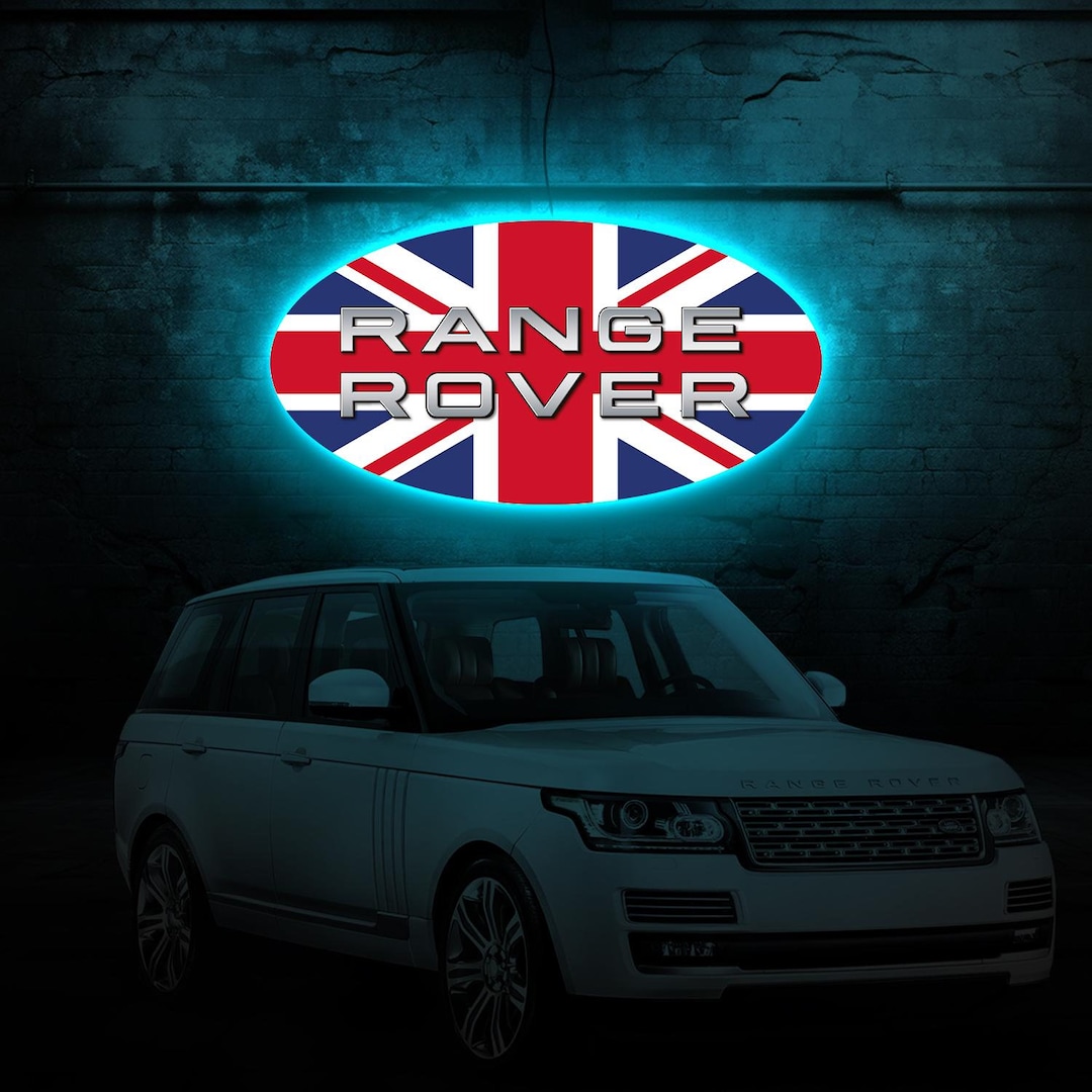 Range Rover Neon Sign, Range Rover Logo Lighted, Range Rover Led Sign ...