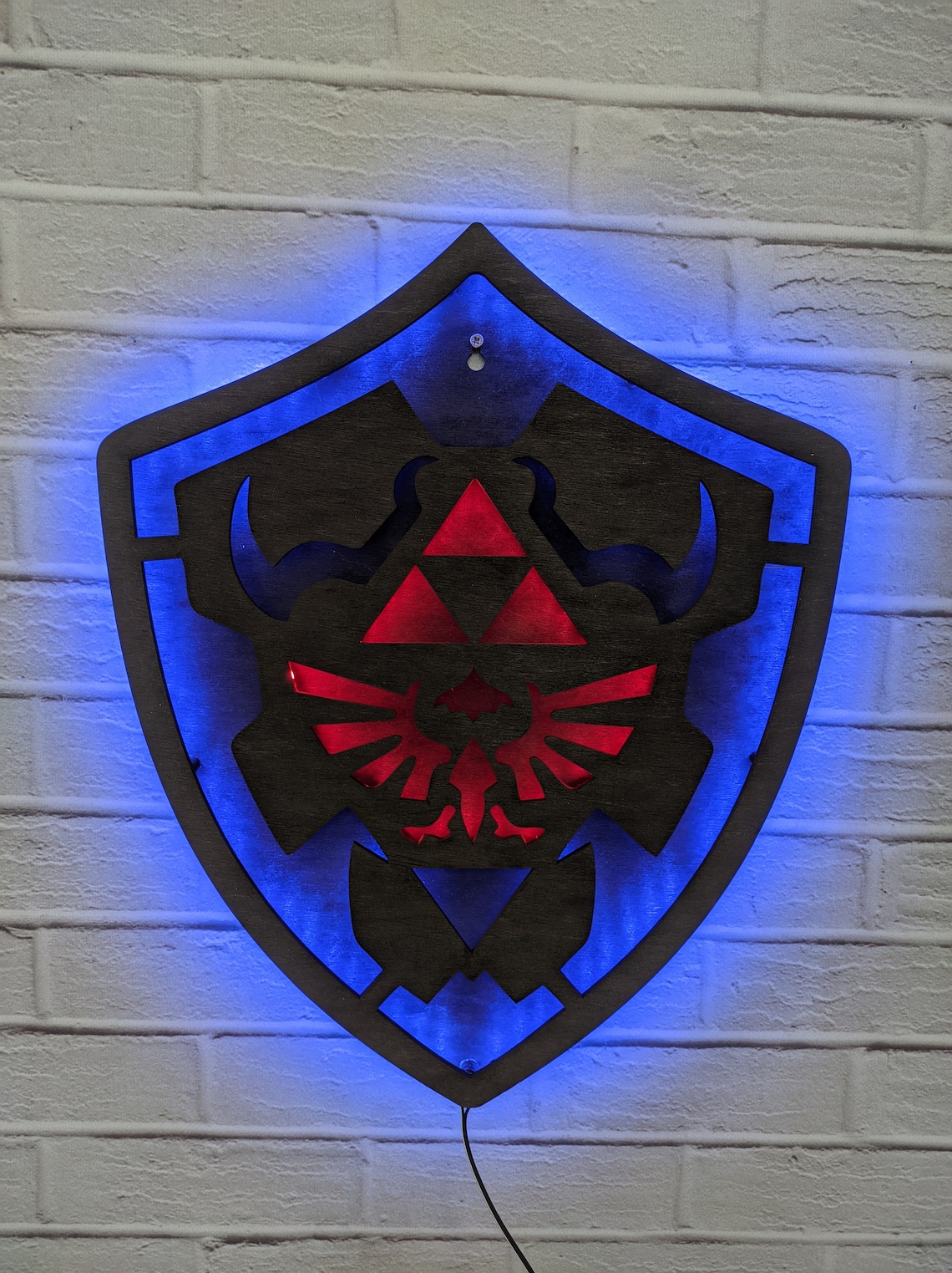 Lighted LED wall art Hylian shield light Shield led sign | Etsy