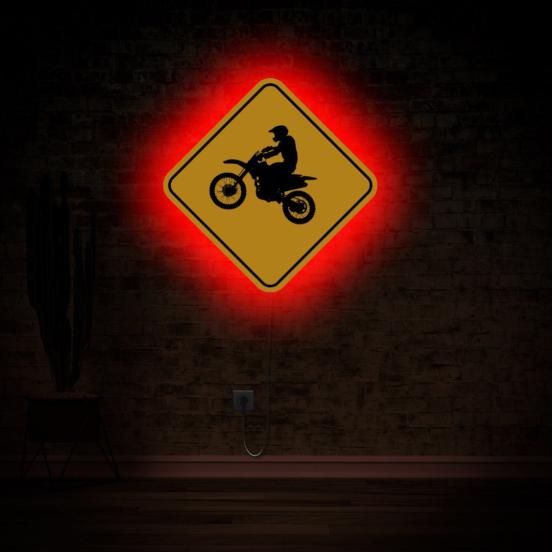 Motorcycle Led Sign, Motorcycle Neon Sign, Motocross Light Sign ...
