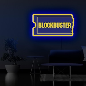 Blockbuster Neon Sign, Blockbuster Led Sign, Blockbuster Logo, Home ...