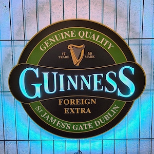 Guinness Neon Light, Guinness Light Sign, Guinness Logo, Beer Neon Sign ...