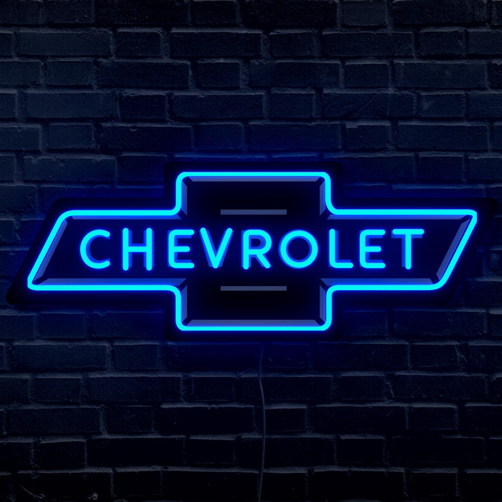 Chevrolet Neon Sign, Chevrolet Led Sign, Chevrolet Logo, Chevrolet ...
