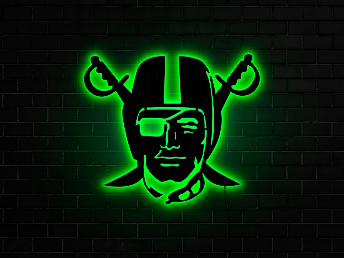 Raiders led sign Raiders light Raiders neon sign Football | Etsy
