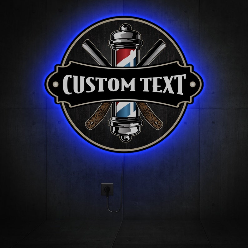 Barber Shop Neon Sign, Custom Barber Sign, Personalized Barber Sign ...