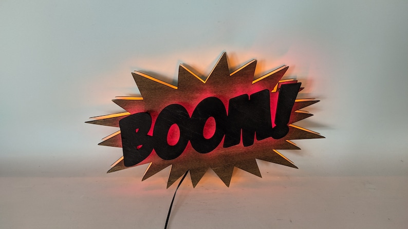 Boom Led Sign Boom Led Light Boom Neon Sign Led Sign Led - Etsy
