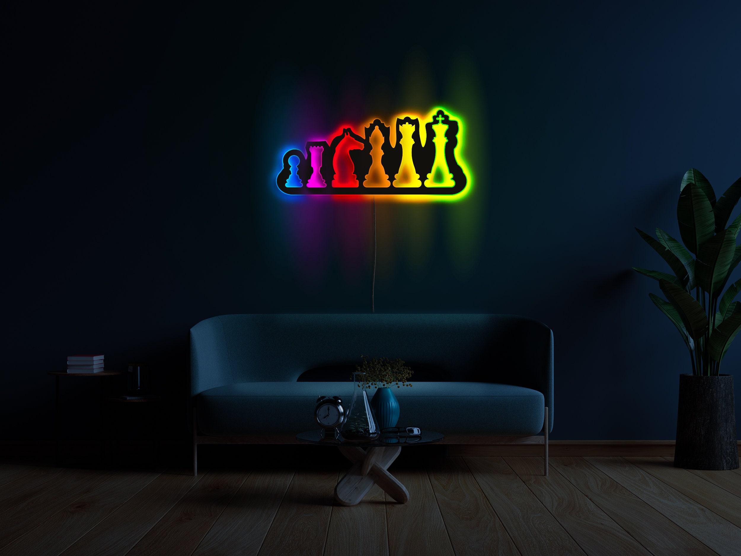 Chess Neon Sign Chess Wall Art Chess Wall Decor Chess - Etsy