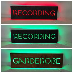 Recording Sign Light, Recording Studio Sign, Recording Light up Sign ...