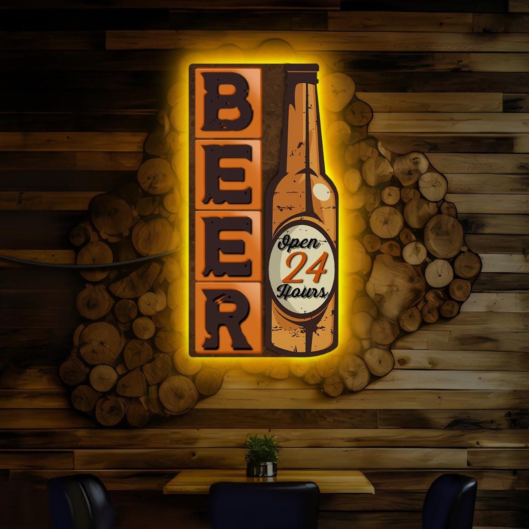 Beer Led Sign, Beer Neon Sign, Beer Open Sign, Bar Neon Sign, Beer ...