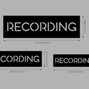 Recording Sign Light, Recording Studio Sign, Recording Light up Sign ...