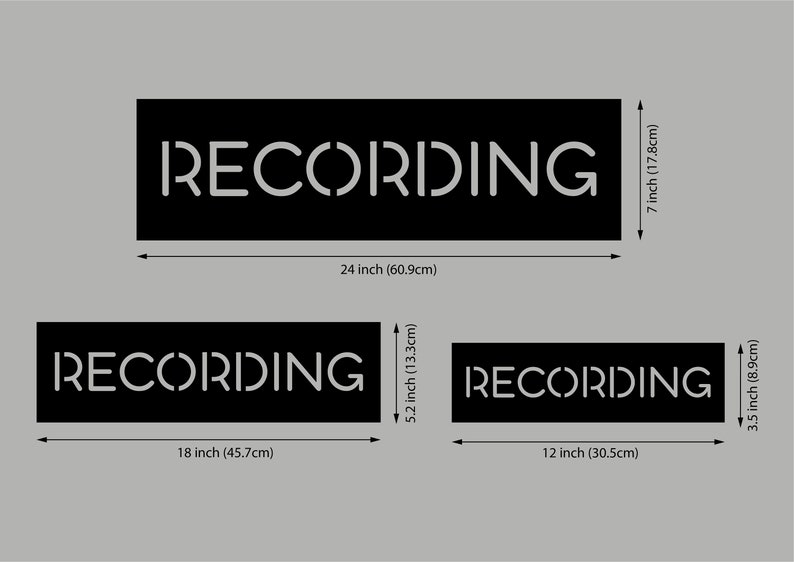 Recording Sign Light Recording Studio Sign Recording Light - Etsy