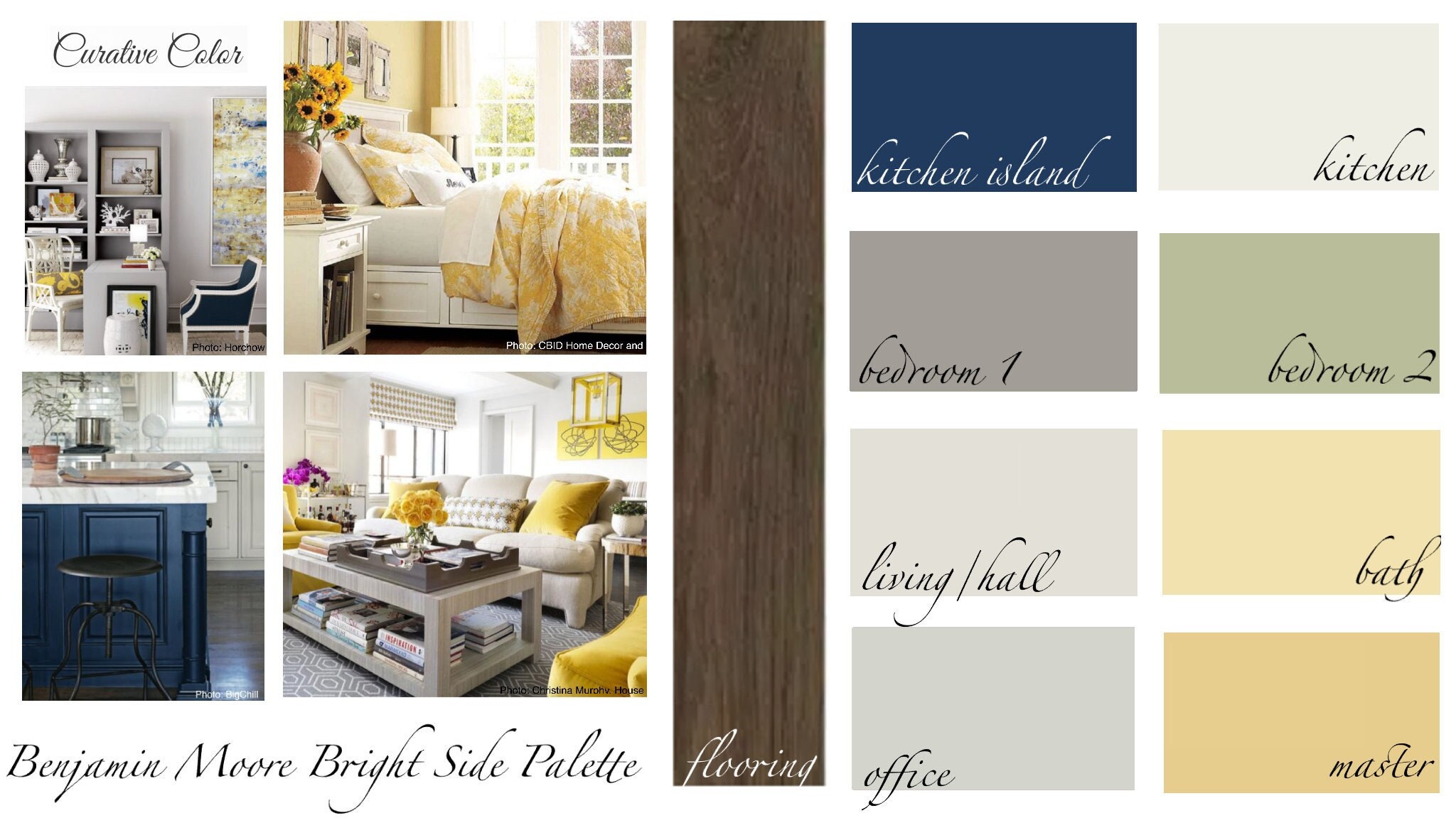 Bright Side - BENJAMIN MOORE Interior Paint Color Palette - Etsy