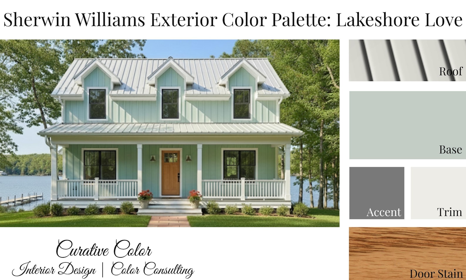 Lakeshore Love - SHERWIN WILLIAMS Exterior Color Palette - Etsy
