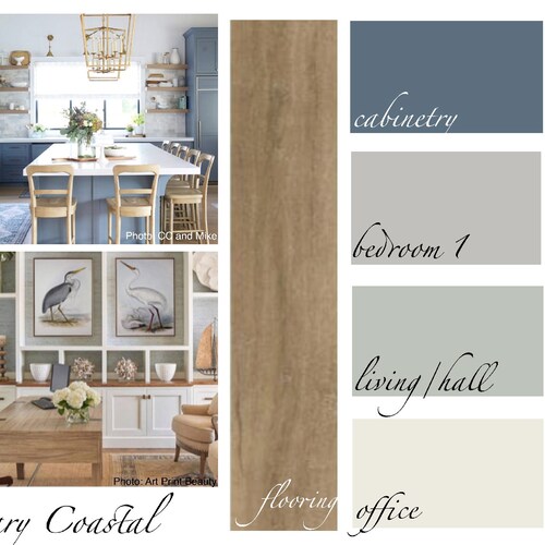 Coastal 1 Paint Color Scheme Premade Paint Palette Benjamin - Etsy