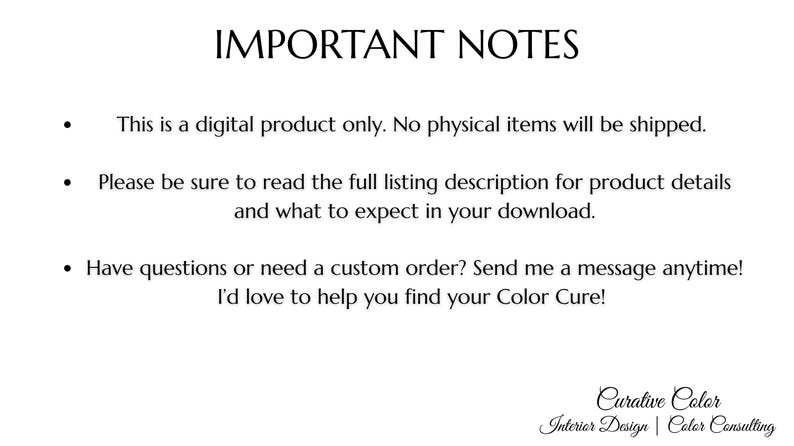 Rich and Romantic - SHERWIN WILLIAMS Interior Color Palette - Etsy