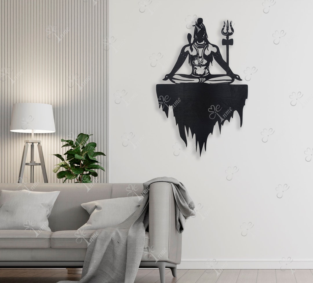 Shiva Wall Hanging Wooden CNC Art - Etsy