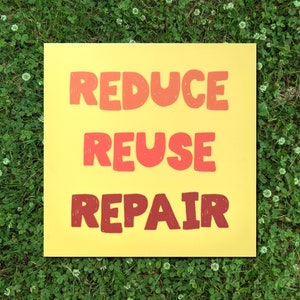 Reduce Reuse Repair Sticker — 3" Sustainability Sticker for Car, Laptop ...