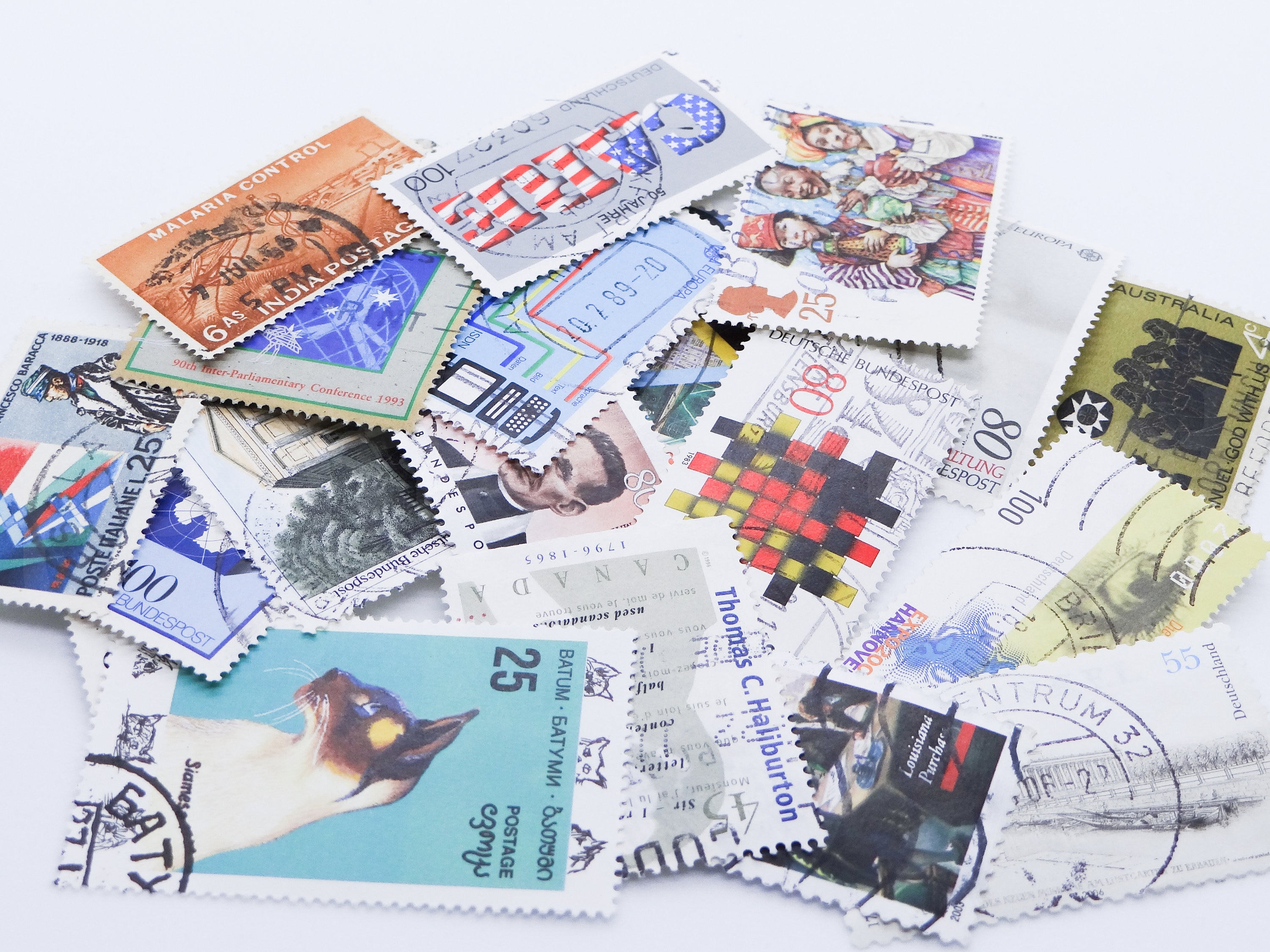 100 Large Assorted Postage Stamps All Different - Etsy