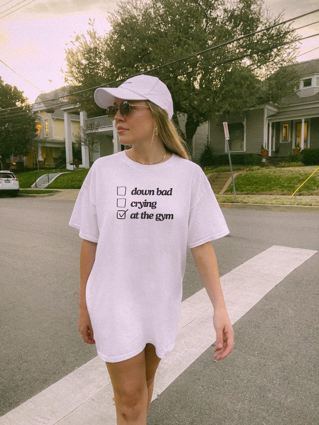 Comfort Colors Gym Tee: Down Bad Crying Workout Shirt - Etsy