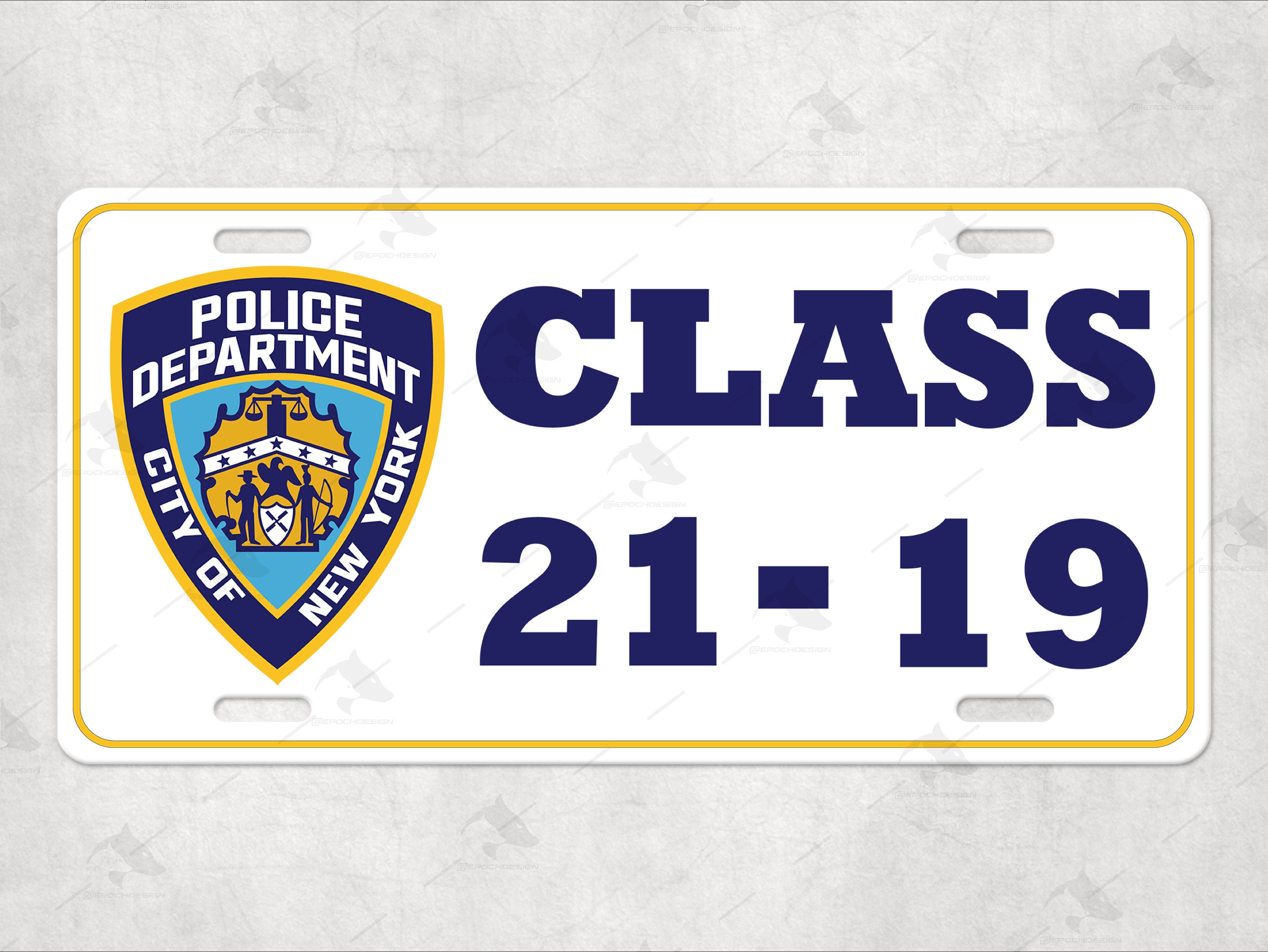 NYPD Police Academy Memorial License Plate , Customizable 6"x12" .032 ...