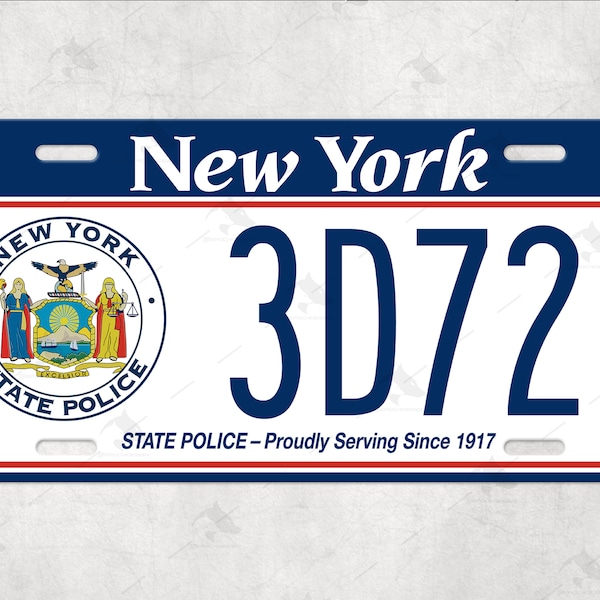 Ny State Police License Plates - Etsy