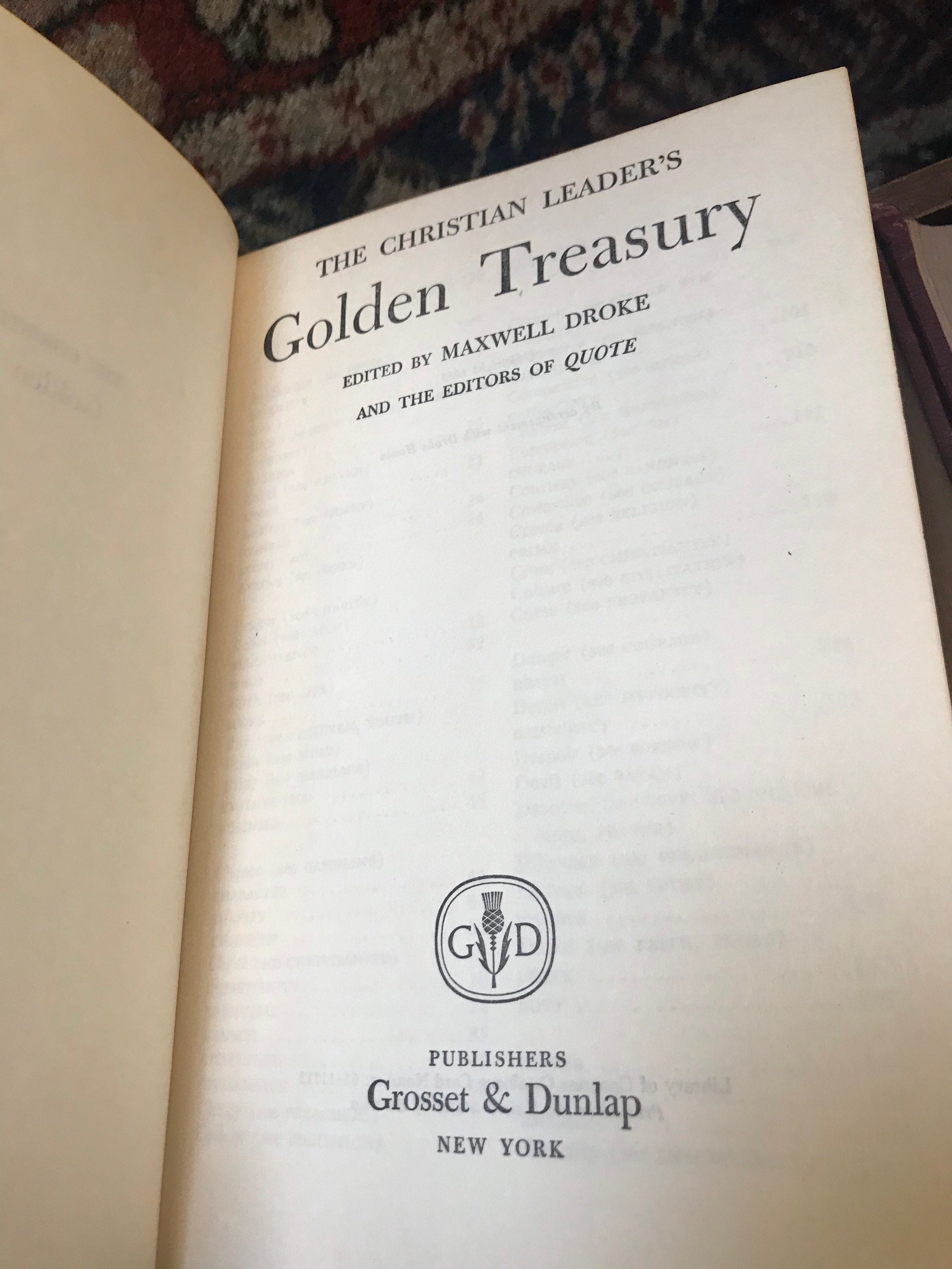 The Christian Leaders Golden Treasury Book 1955 - Etsy UK