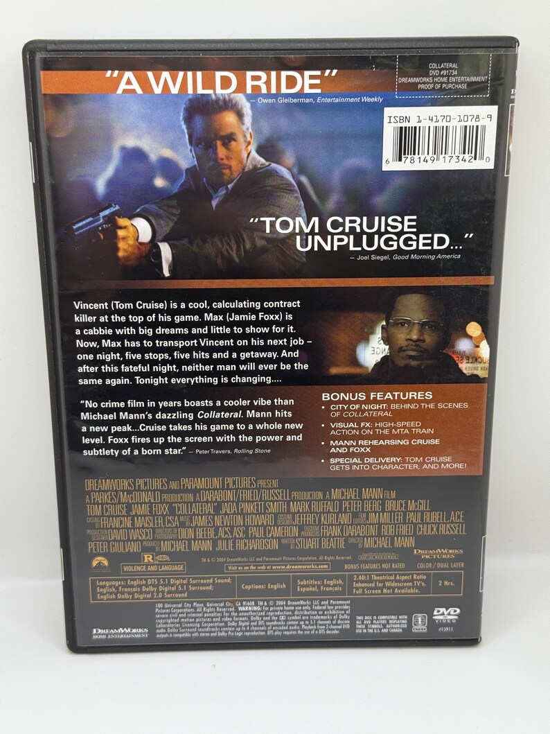 Collateral 2004 2 Disc Edition DVD - Starring Tom Cruise - Jamie Foxx ...